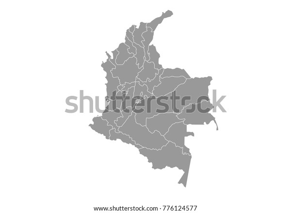 Colombia Map High Detailed Map Colombia Stock Vector (Royalty Free ...