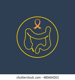 Colon Cancer Logo Vector Icon Design Stock Vector (Royalty Free ...
