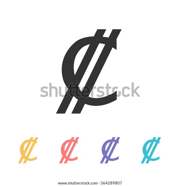 Colon Icon Currency Symbol Vector Illustration Stock Vector (Royalty ...