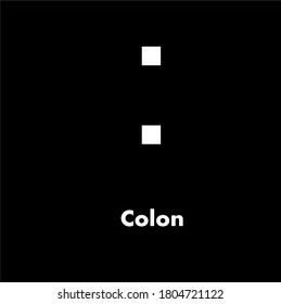 Colon Symbol Punctuation Marks Text Typography Stock Vector (Royalty ...