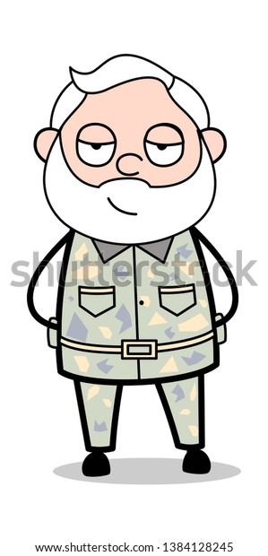 Colonel Officer Cute Army Man Cartoon Stock Vector (Royalty Free ...