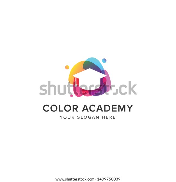 Color Academy Logo Vector Icon Stock Vector (Royalty Free) 1499750039