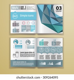 Color Application Booklet Template Design Corporate Stock Vector ...