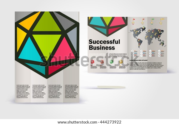 Color Application Booklet Template Design Corporate Stock Vector ...