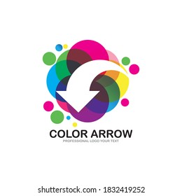 Color Arrow Logo Design Concept Business Stock Vector (Royalty Free ...