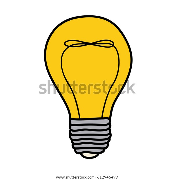Color Background Light Bulb Filament Shape Stock Vector (Royalty Free ...