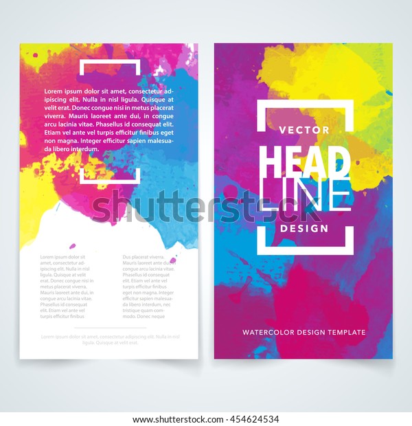Color Background Poster Paint Abstract Flyer Stock Vector (Royalty Free ...