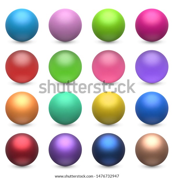 Color Balls Set Isolated On White Stock Vector (Royalty Free ...