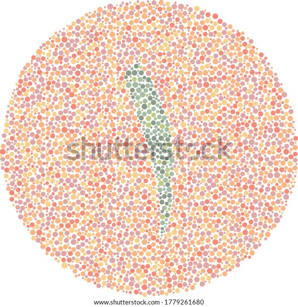Color Blind Test Arabic Numerals No1 Stock Vector (Royalty Free ...