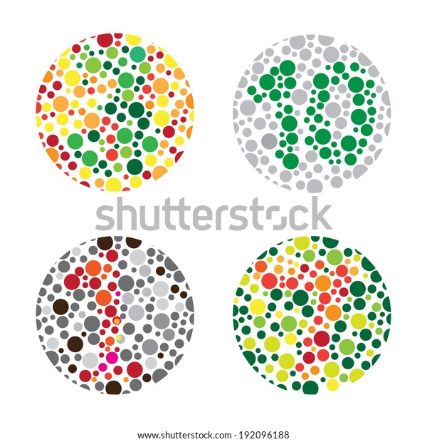 Color Blind Test Daltonismcolor Blindness Disease Stock Vector (Royalty ...