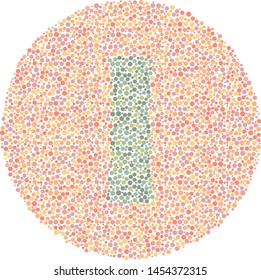 Color Blind Test Letter Stock Vector (Royalty Free) 1454372315