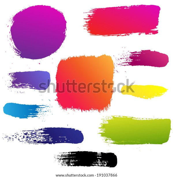 Color Blots Set Vector Illustration Stock Vector (Royalty Free) 191037866