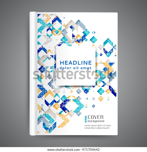 Color Book Design Template Annual Report Stock Vector (Royalty Free ...