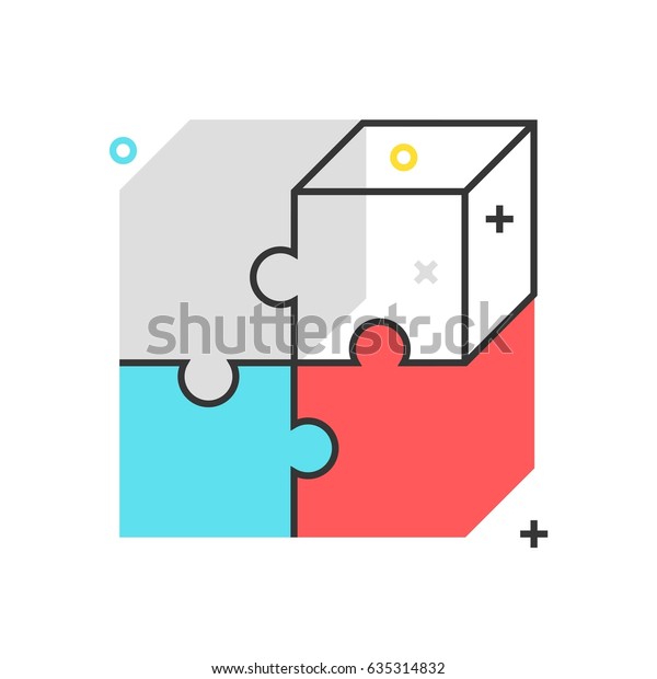 Color Box Puzzle Icon Background Graphics Stock Vector (Royalty Free ...