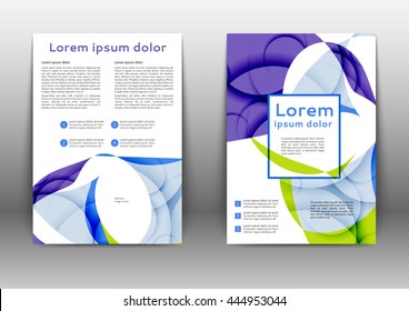 Color Brochure Design Template Stock Vector (Royalty Free) 444953044 ...
