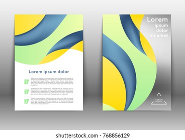 Wave Design Business Brochure Annual Report Stock Vector (Royalty Free ...