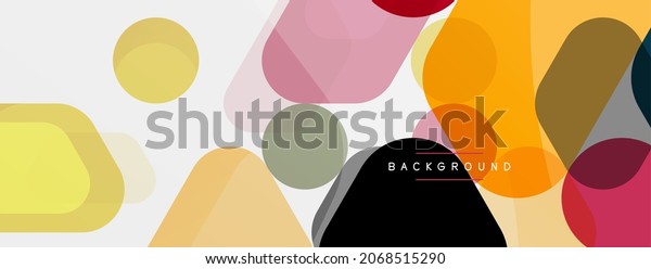 Color Bubbles Rounded Geometric Shapes On Stock Vector (Royalty Free ...