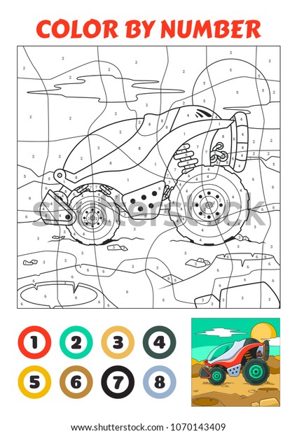 Color By Number Educational Game Children Stock Vector (Royalty Free ...