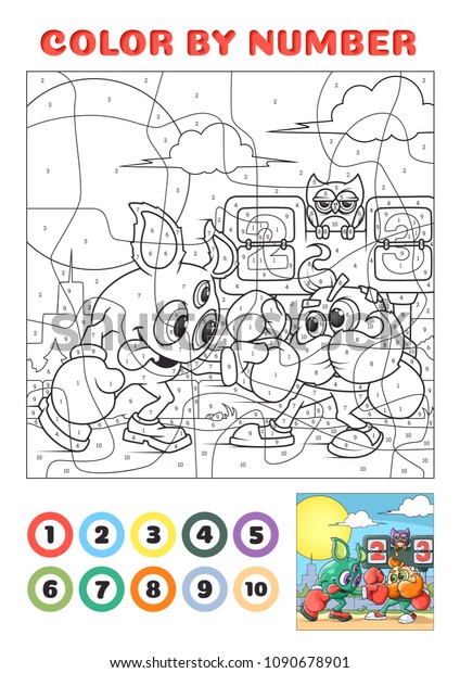 Color by Number is an educational game for children. Boxing Monsters ...