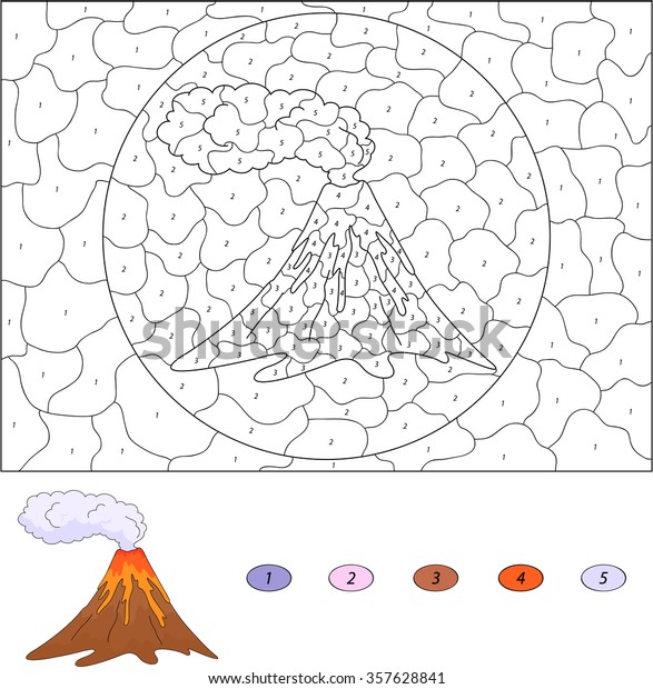 Color By Number Educational Game Kids Stock Vector (Royalty Free ...