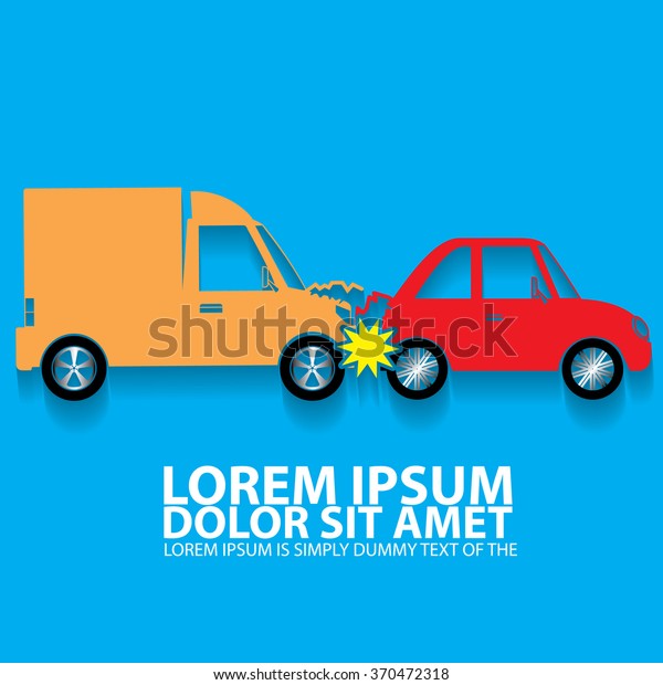Color Car Crash Accident Back Side Stock Vector (Royalty Free ...