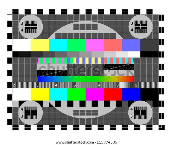 Color Card Test Tv Screen Animated Stock Vector (Royalty Free) 115974505