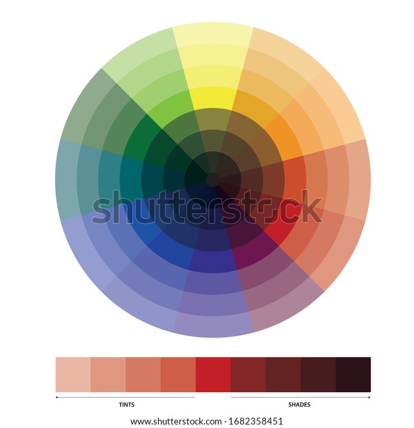 Color Circle Warm Cold Colors Vector Stock Vector (Royalty Free) 1682358451