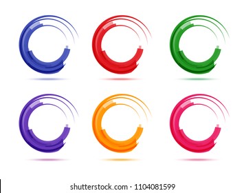 Geometric Circle Entwined Wheels Business Abstract Stock Vector ...