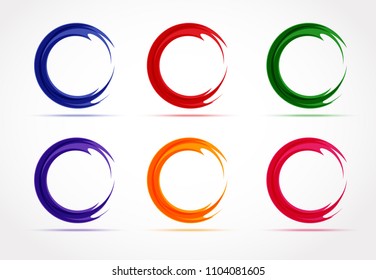 Color Circles Set Stock Vector (Royalty Free) 1104081605 | Shutterstock