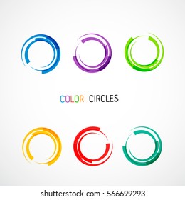 Geometric Circle Entwined Wheels Business Abstract Stock Vector ...