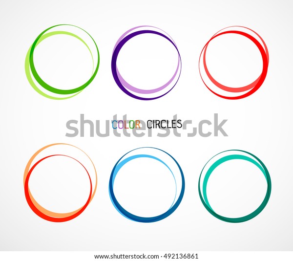 Conjunto de círculos de color