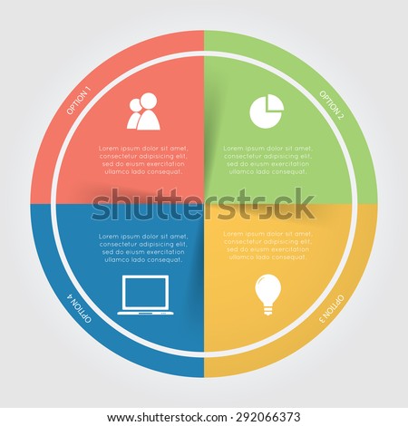 Color Circular Chart Infographic Template Diagram Stock Vector (Royalty ...