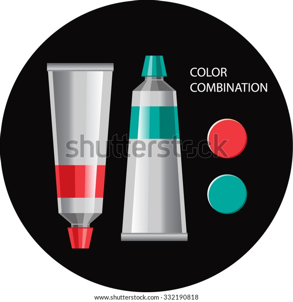 Color Combinations Two Contrast Harmony Colors: เวกเตอร์สต็อก (ปลอดค่า ...