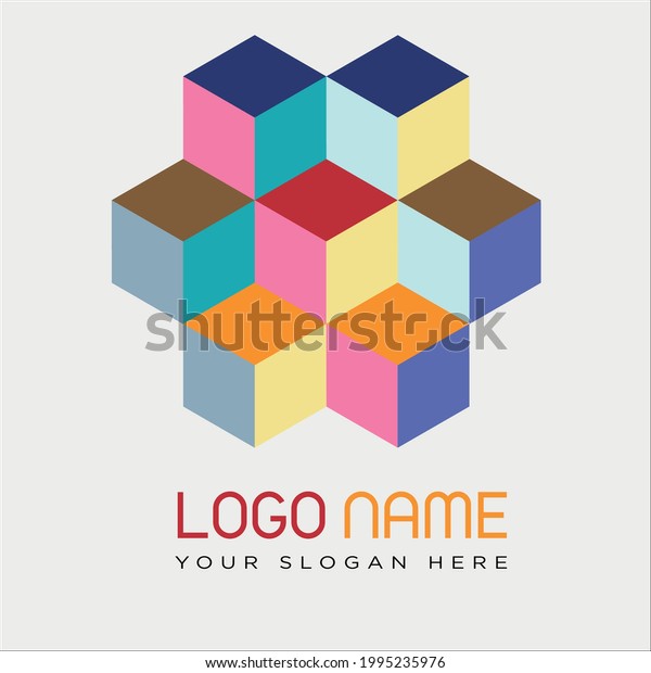 Color Cube Logo Your Company Stock Vector (Royalty Free) 1995235976 | Shutterstock