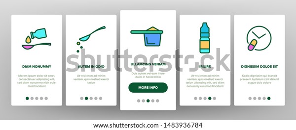 Color Dosage Dosing Drugs Vector Onboarding Stock Vector (Royalty Free ...