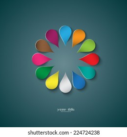 Color Drops Logo Design Stock Vector (Royalty Free) 224724238 ...