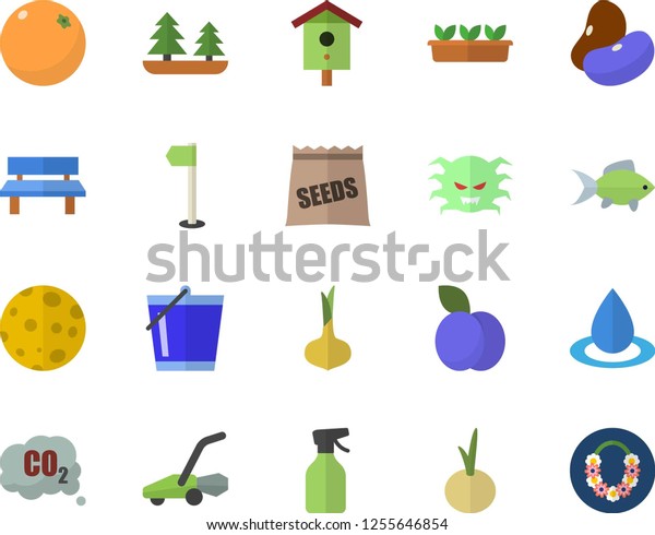 Color Flat Icon Set Legumes Flat Stock Vector (Royalty Free) 1255646854 ...