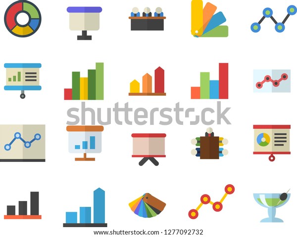 Color Flat Icon Set Color Scheme Stock Vector (Royalty Free) 1277092732