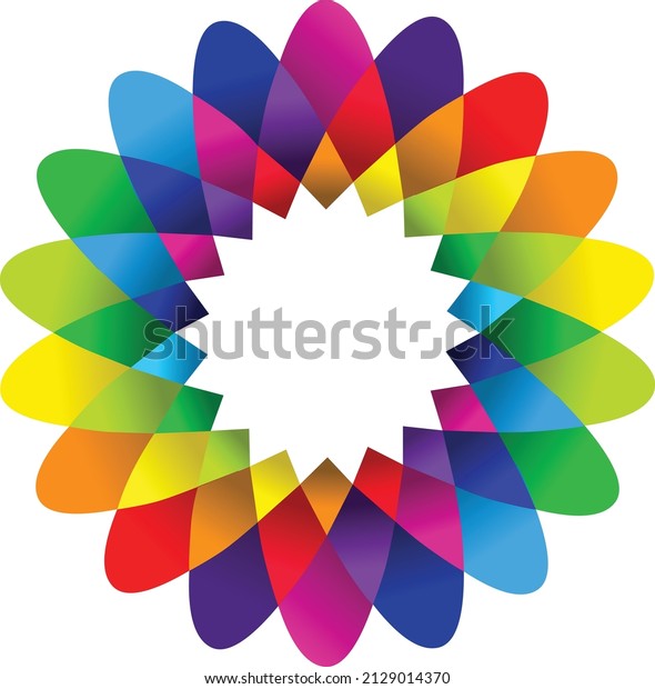 Color Flower Logo Design Palette Stock Vector (Royalty Free) 2129014370 ...