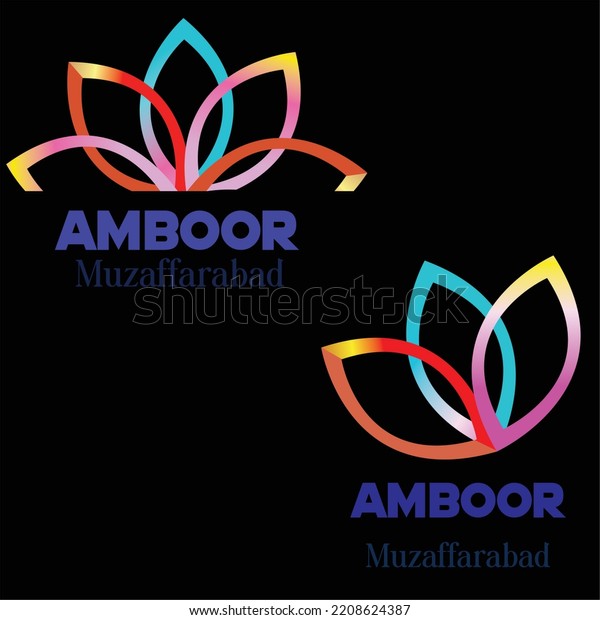 Color Full Logo Beautiful Black Background Stock Vector (Royalty Free ...