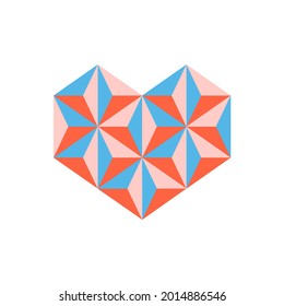 Color Geometric Heart Vector Illustration Stock Vector (Royalty Free ...