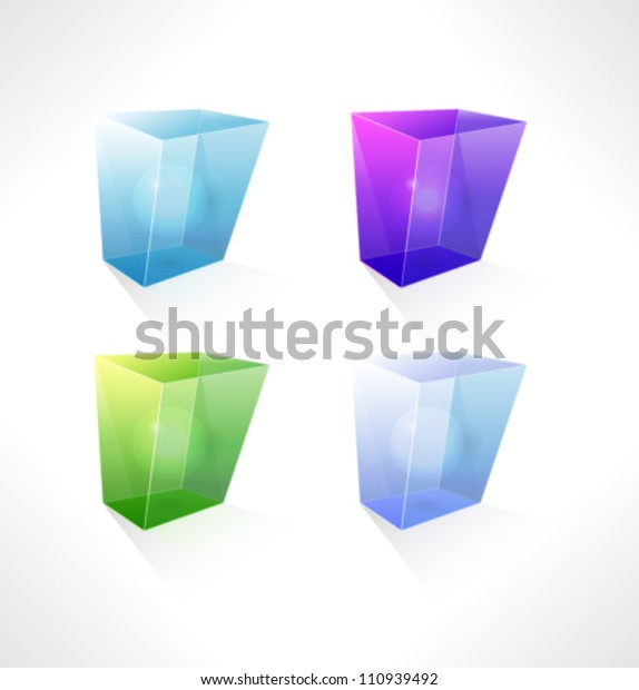 Color Glass Boxes Ball Inside Stock Vector (Royalty Free) 110939492 ...