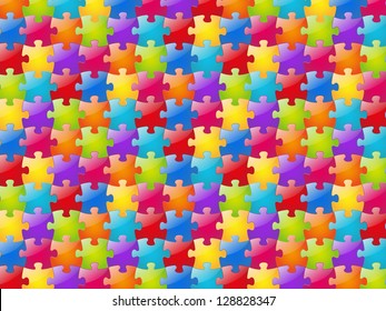 Color Glossy Puzzle Background Vector Illustration Stock Vector ...