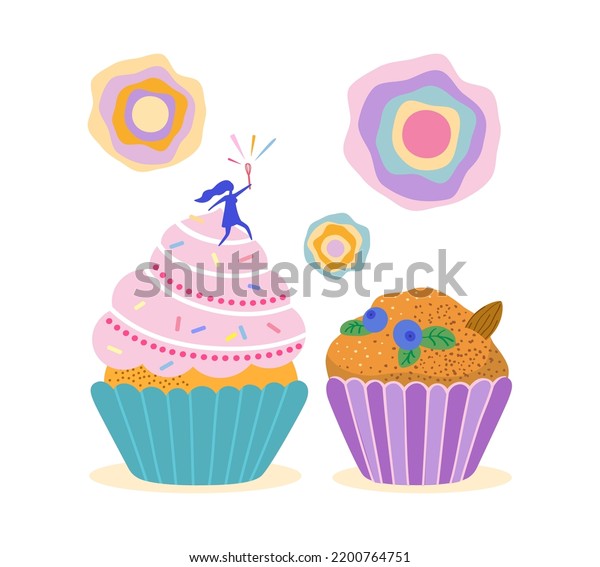Color Graphic Drawing Set Cartoon Flat Stock Vector (Royalty Free ...