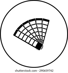 Color Swatches Icon Black Style Isolated: เวกเตอร์สต็อก (ปลอดค่า ...