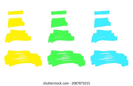 Color Highlight Marker Lines Vector Stock Vector (Royalty Free ...