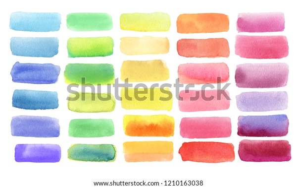 Color Highlight Stripes Set Banners Drawn Stock Vector (Royalty Free ...