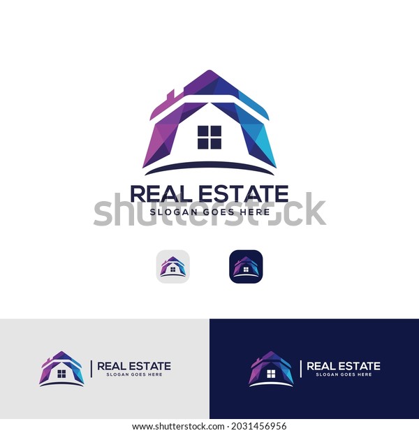 Color Home Logo Design Creative Logo Stock Vector (Royalty Free ...