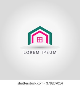 Color House Icon Logo Vector Illustration Stock Vector (Royalty Free ...