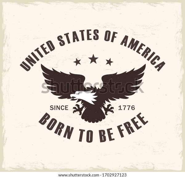 Color Illustration Eagle Text On Background Stock Vector (Royalty Free ...